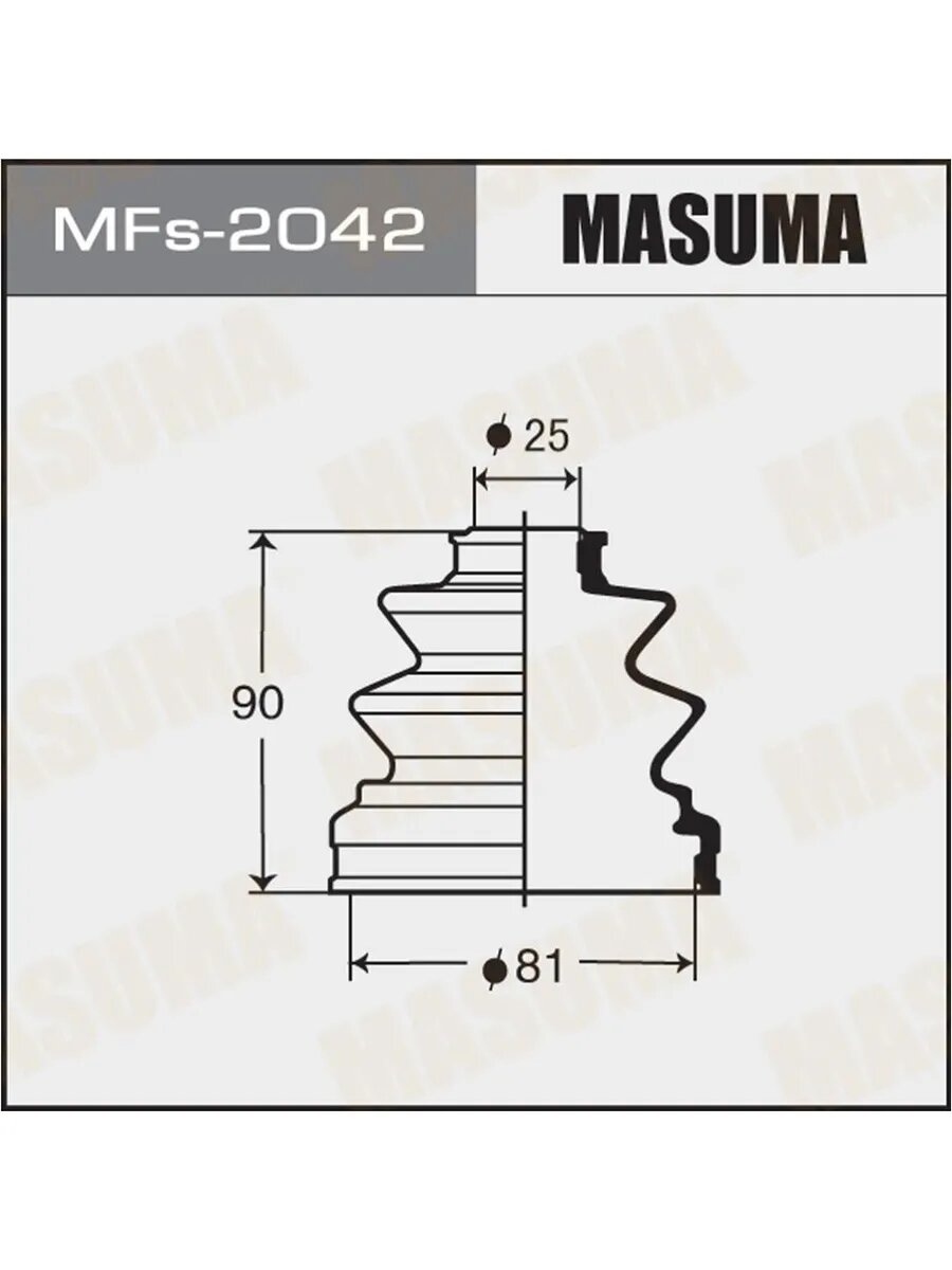 Пыльник ШРУС 81 x 90 x 25 силикон, арт. MFs2042