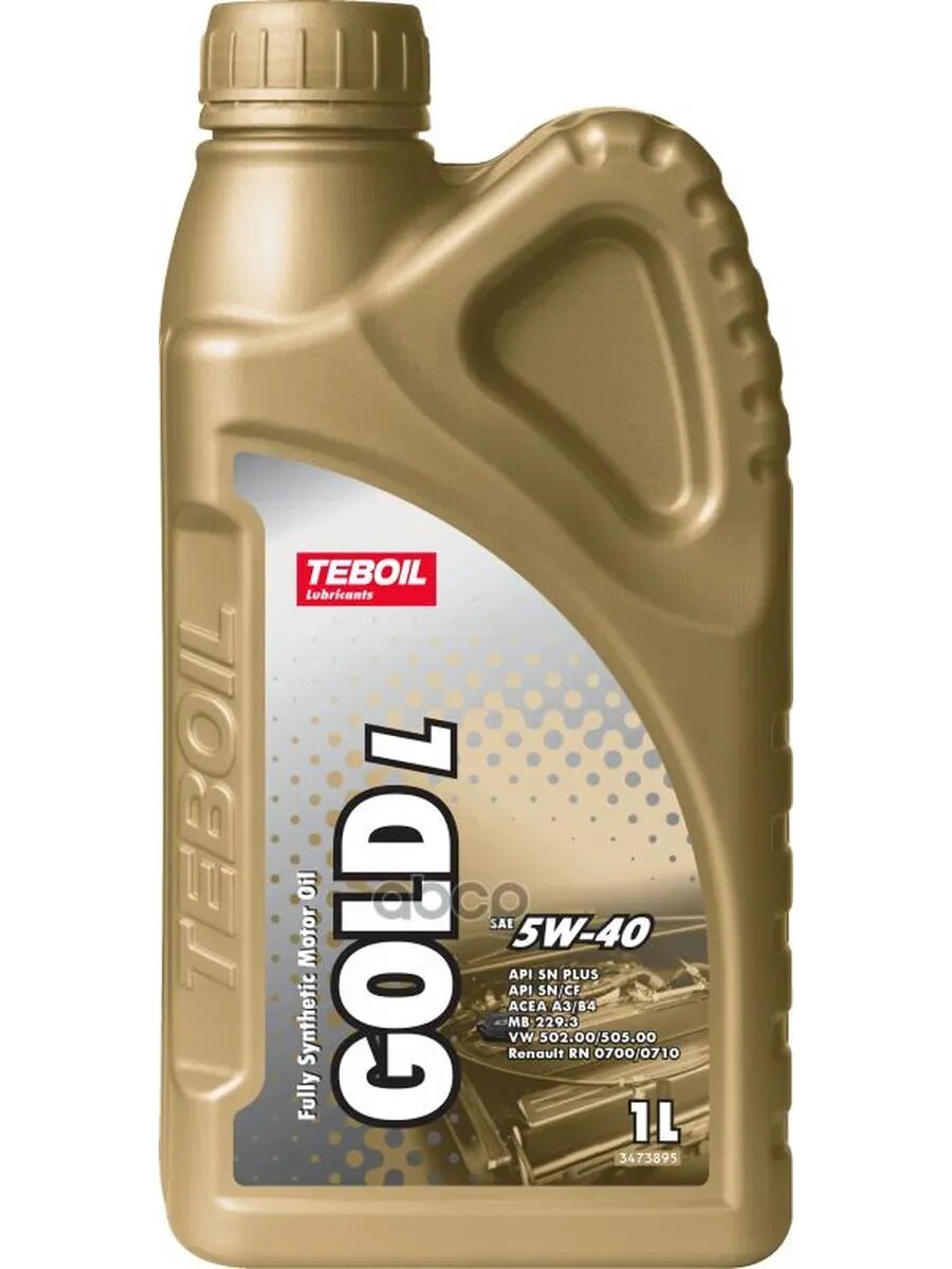 Teboil Teboil Gold L 5W-40 (1L)_ Мот! Синт Api Sn/Sn Plus/C