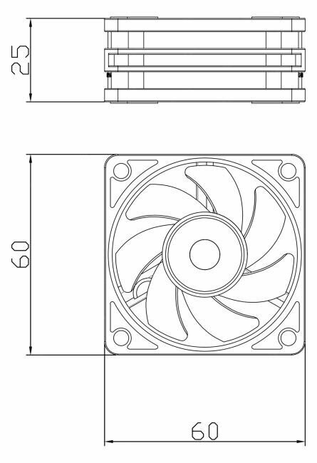 TL-B6W Вентилятор Thermalright TL-B6W, 60x60x25 мм, 3200 об/мин, 20 дБА, PWM, белый