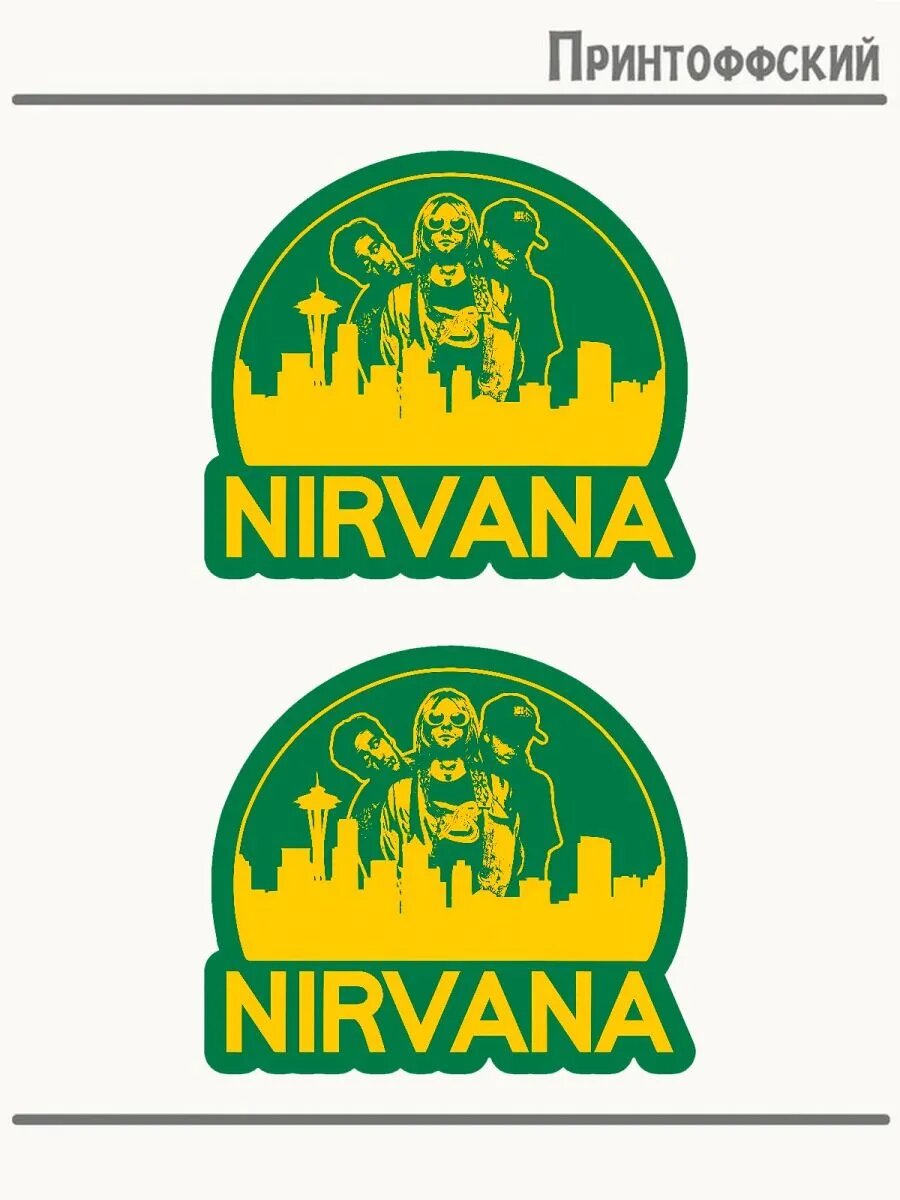 2-е (Две) Термонаклейки Nirvana