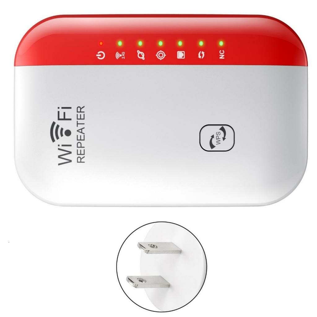 Усилитель Wi-Fi сигнала с LED-дисплеем, 300 Мбит, красный