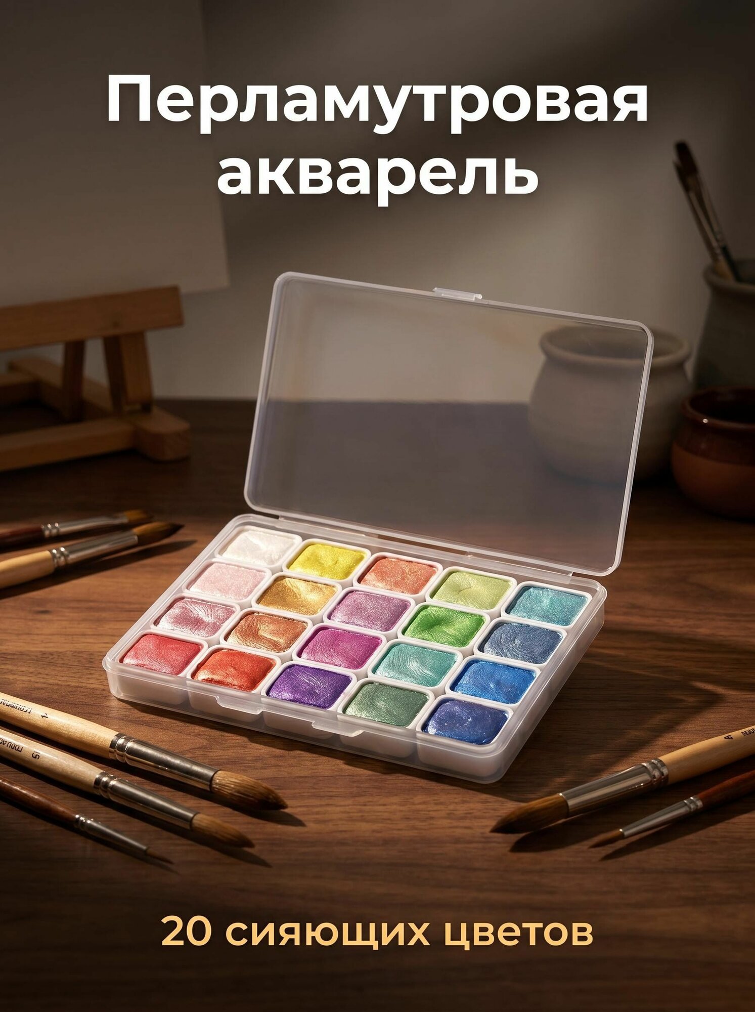 Краски акварельные 1 шт, 3.1 мл./ 50 г. для рисования для творчества
