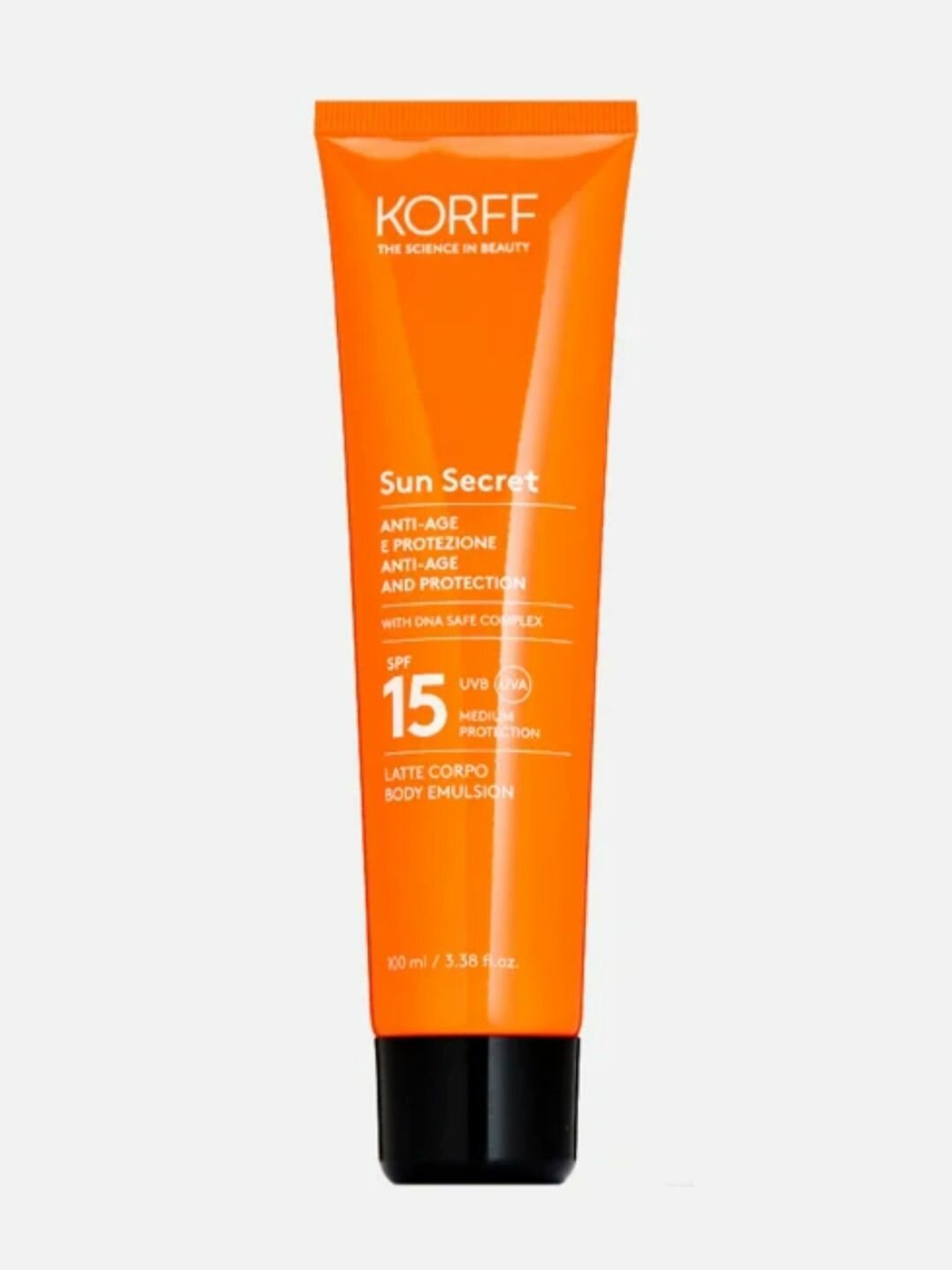 Солнцезащитная эмульсия для тела spf 15 KORFF sun secret anti-age and protection body emulsion