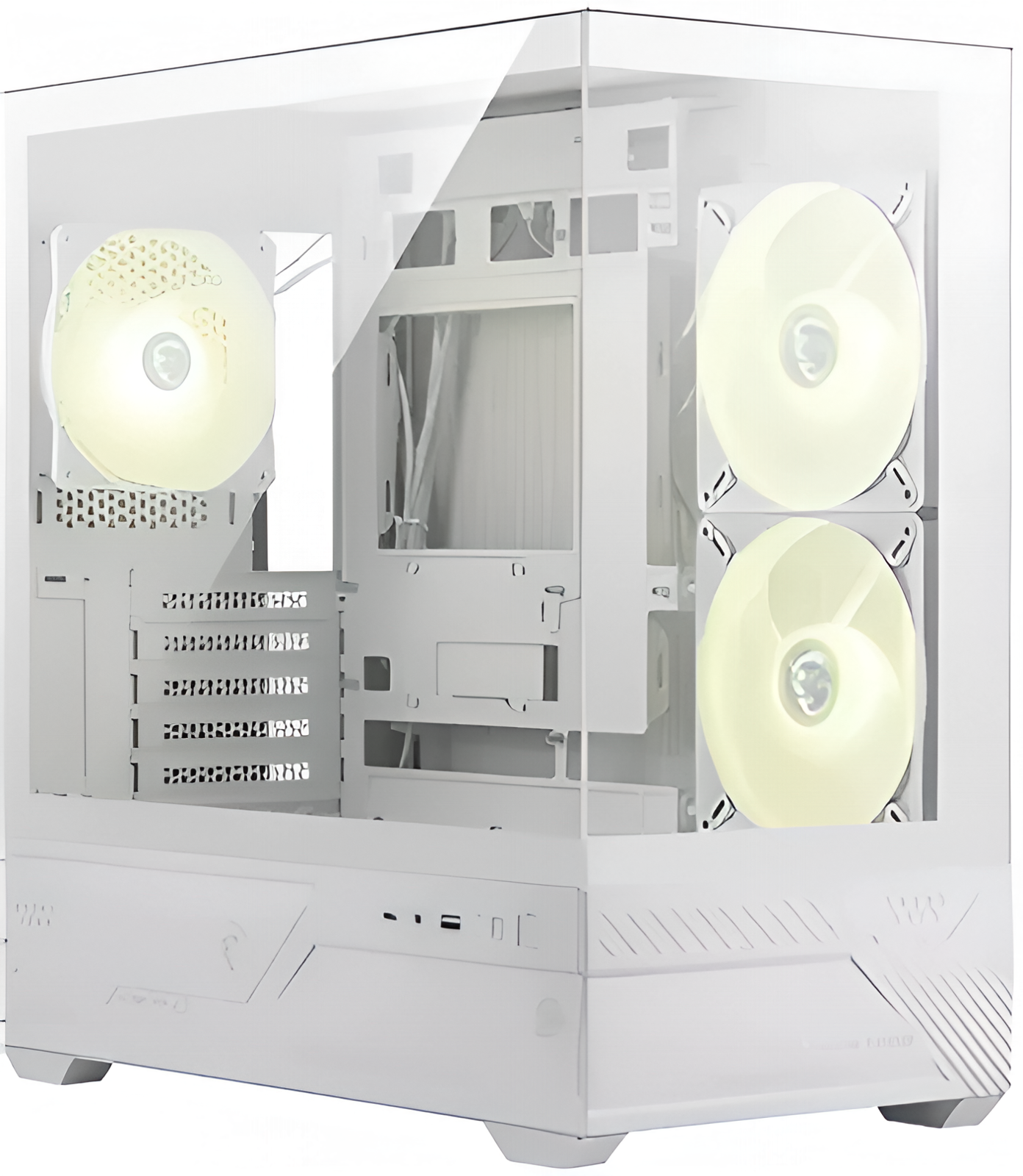 Корпус Mini-Tower MSI MAG Pano M110R TG ARGB, Micro-ATX, белый (306-7G33W21-JA4)