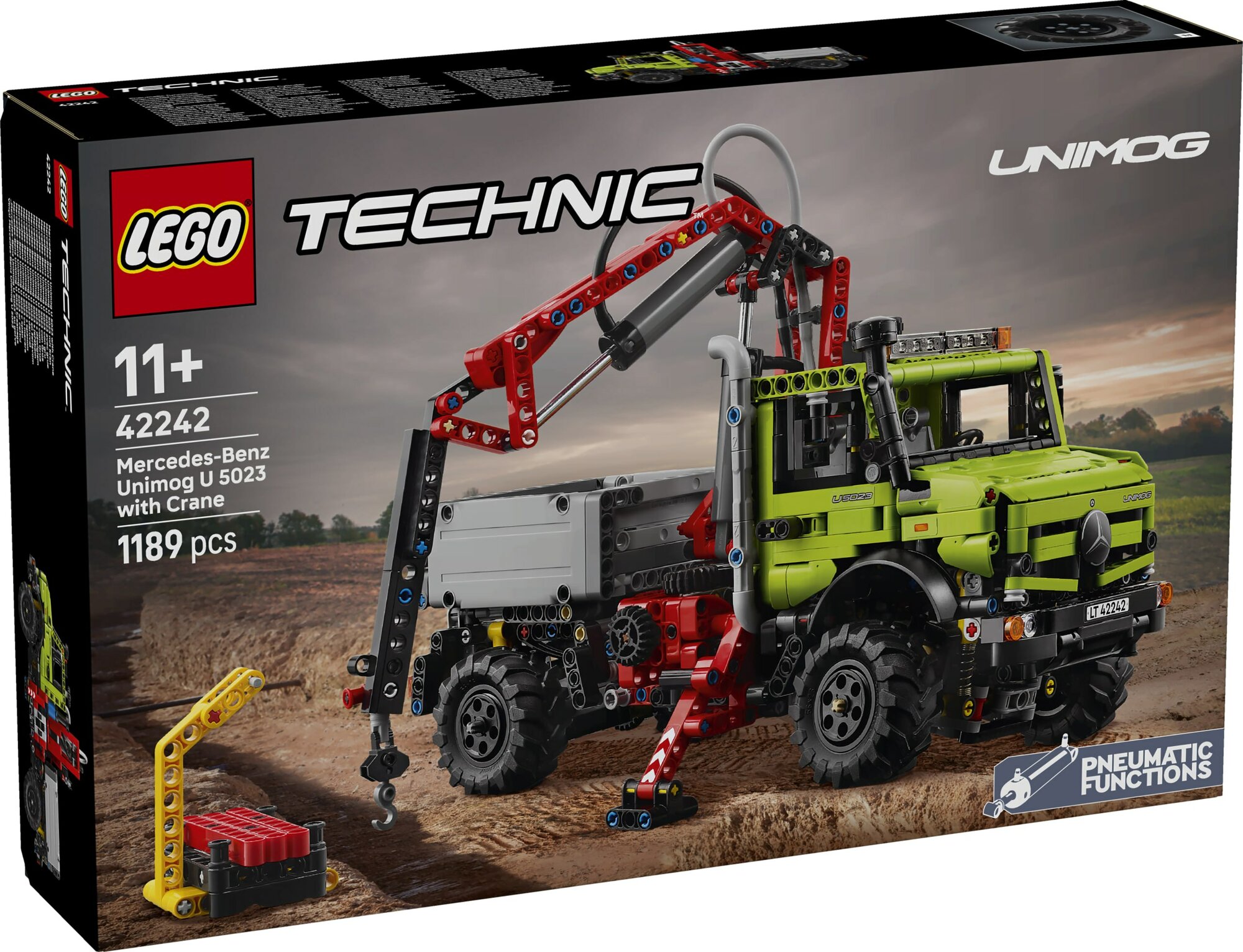 Конструктор LEGO Technic 42242 Mercedes-Benz Unimog U 5023, 1189 деталей, 11+