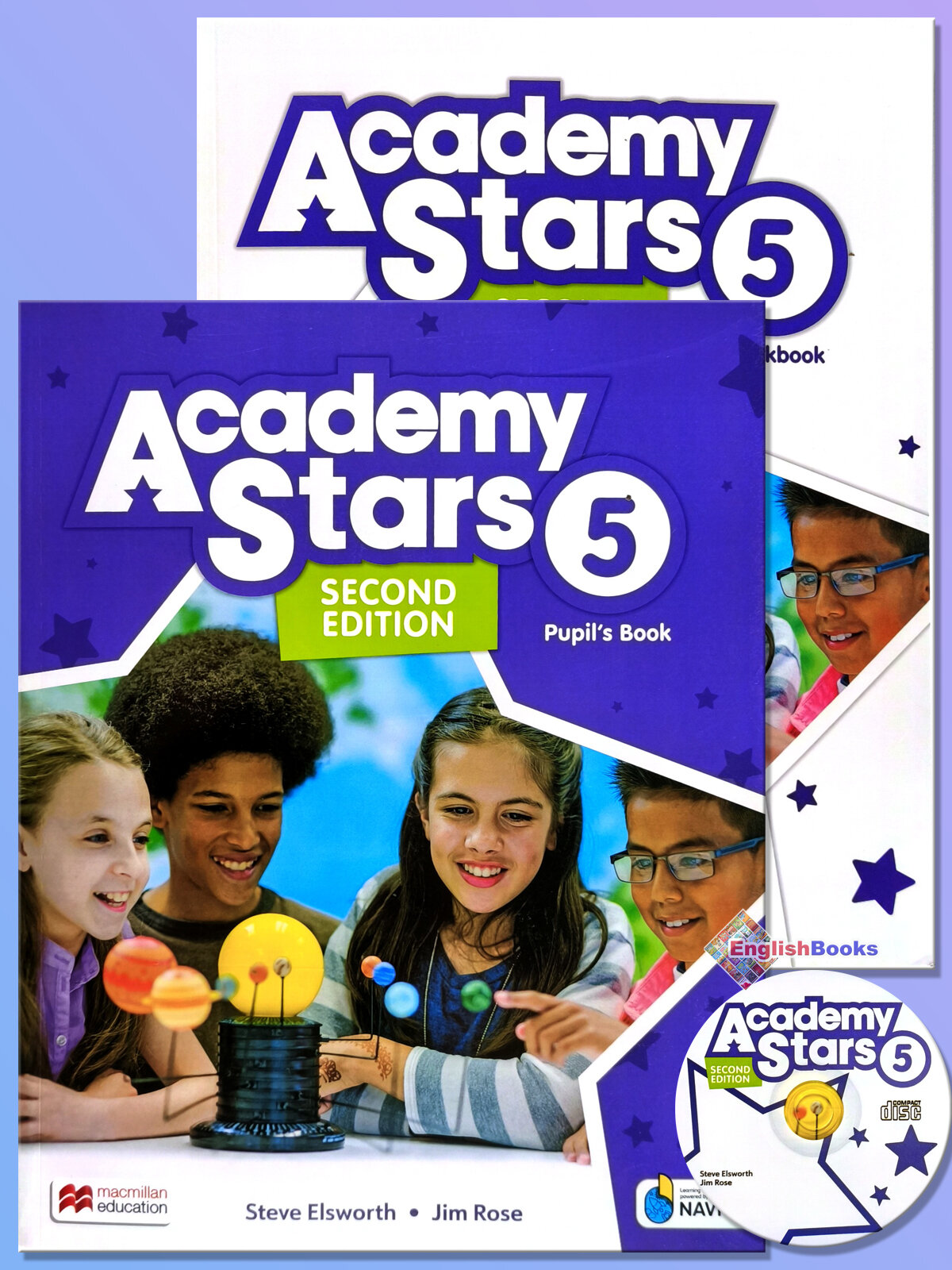 Academy Stars 5 , Second edition , (комплект учебник, рабочая тетрадь , CD)