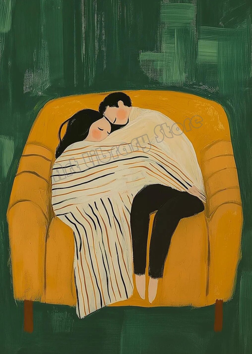Абстрактный романтический постер на холсте 5, 50X70cm Unframed