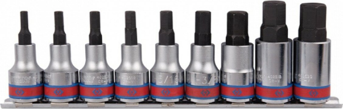 Набор головок 1/2" KING TONY 4110SR10 1/2", 9 предметов