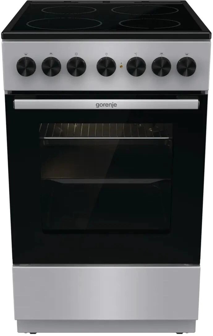 Плита Электрическая Gorenje GEC5B60SG серый стеклокерамика (без крышки)