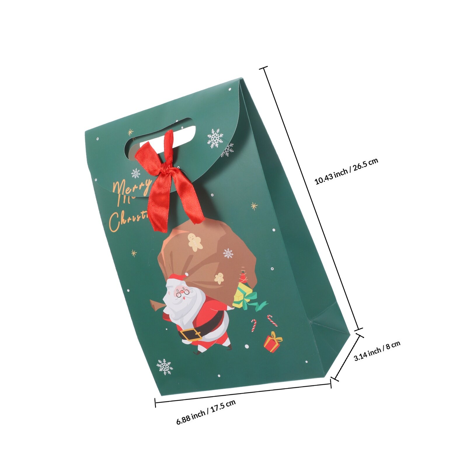 3 Штук Christmas Gift Bag С Разными Узорами Для Подарков И Конфет 17.5X26.5Cm