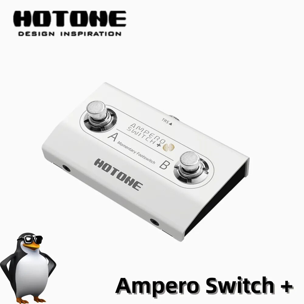 HOTONE Ampero Switch+ Двухканальный футсвич для гитарных процессоров эффектов Hotone Ampero, педаль переключения пресетов с функцией Tap Tempo и управлением лупером для репетиций и живых выступлений