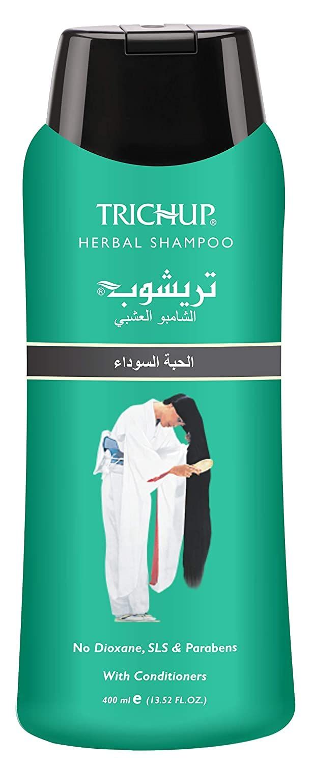 TRICHUP Herbal Shampoo Black Seed, No Dioxane, SLS & Parabens, Vasu (Тричуп Шампунь на основе трав Чёрные семена с Кондиционером, Васу), 400 мл.
