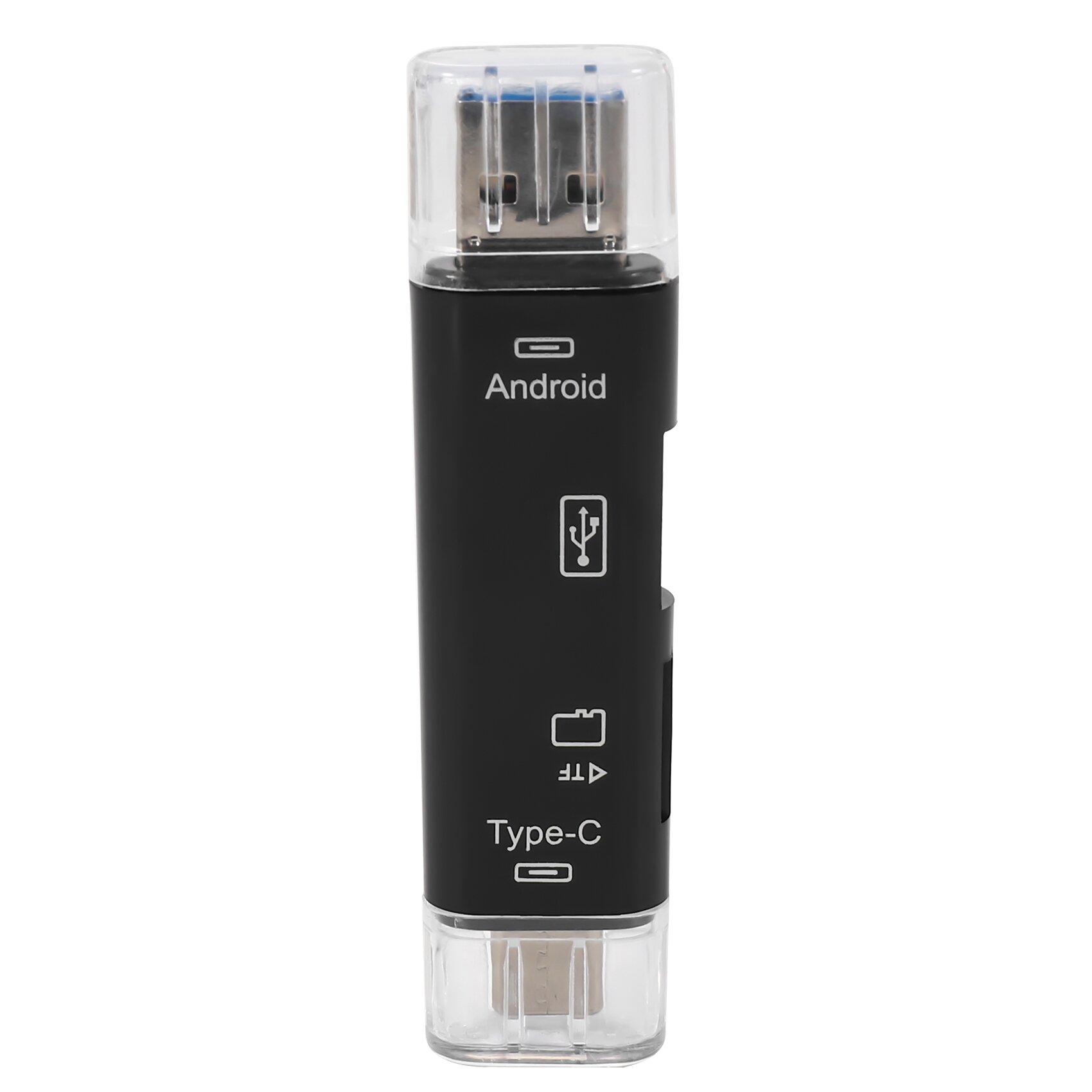 Многофункциональный кард-ридер OTG 5-в-1 Micro-SD / SD-карта USB-ридер Поддержка TF Android Type-c Phone Computer Univer