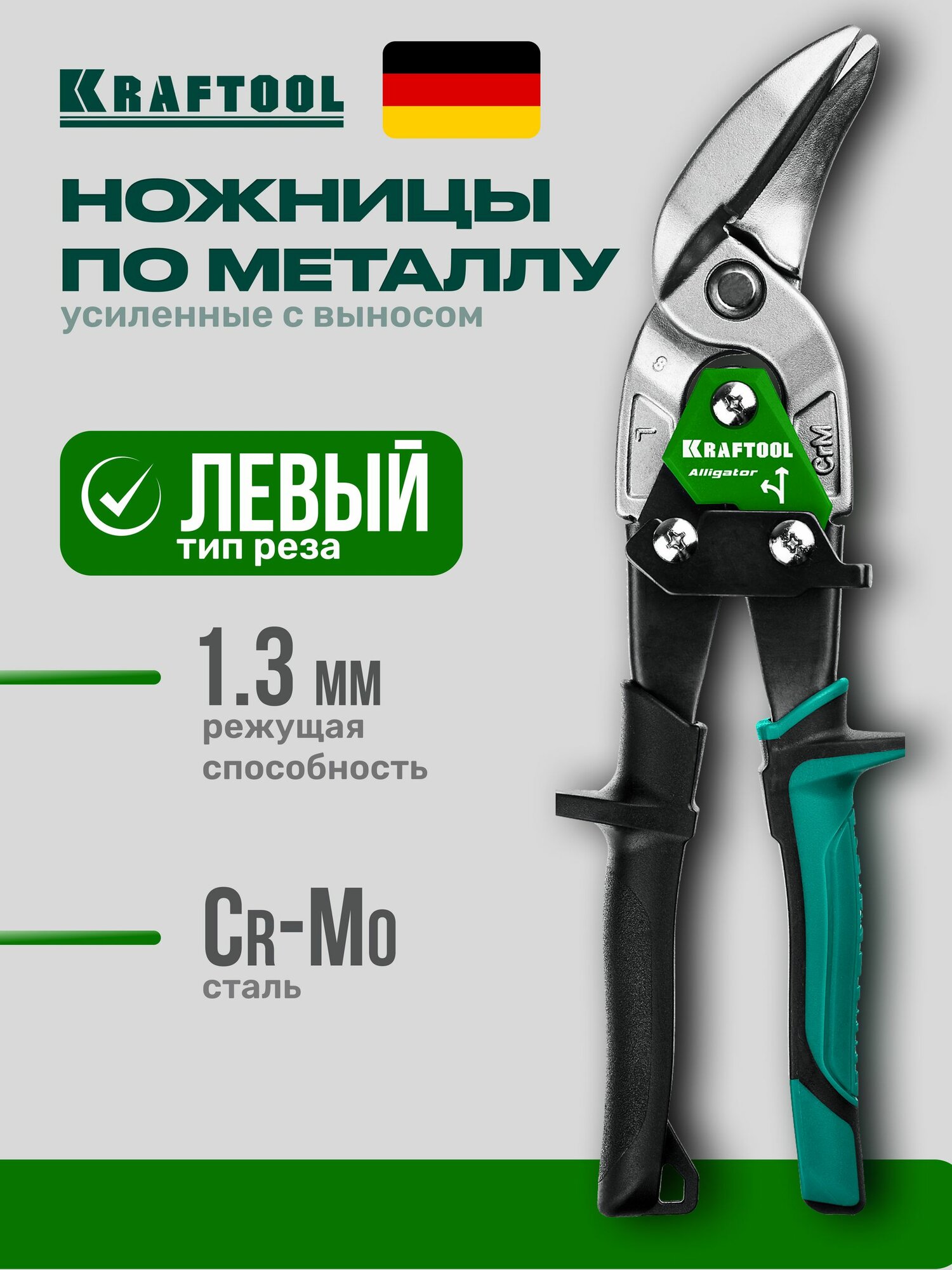 Ножницы по металлу левые
