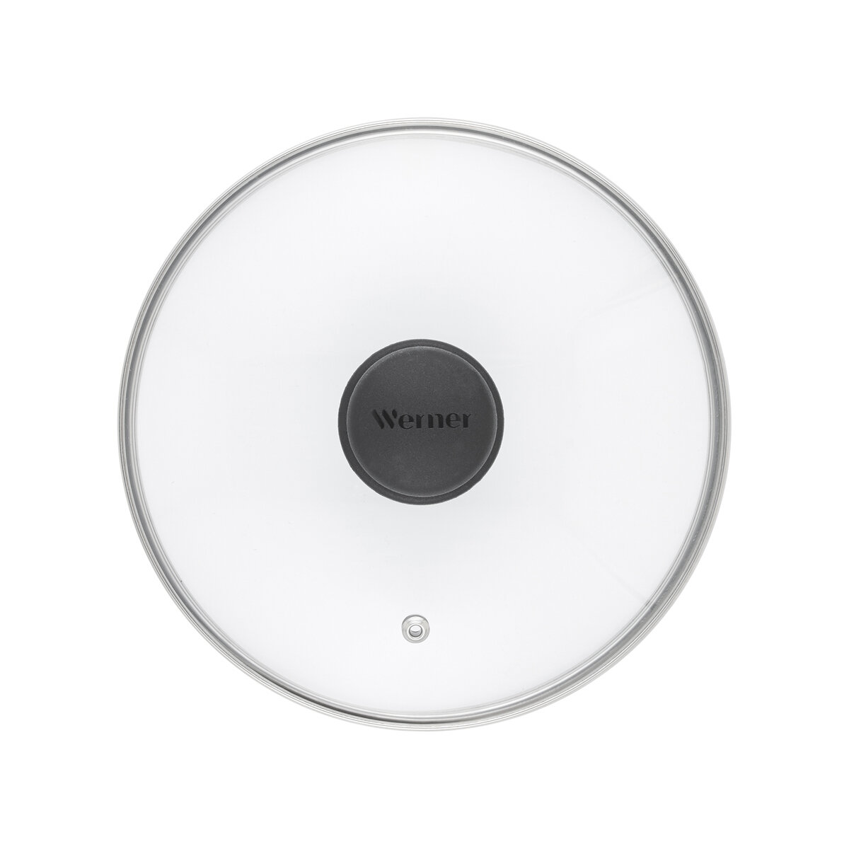 Крышка стеклянная WERNER Capri 51305 20 см со стальным ободом и пластиковой ручкой