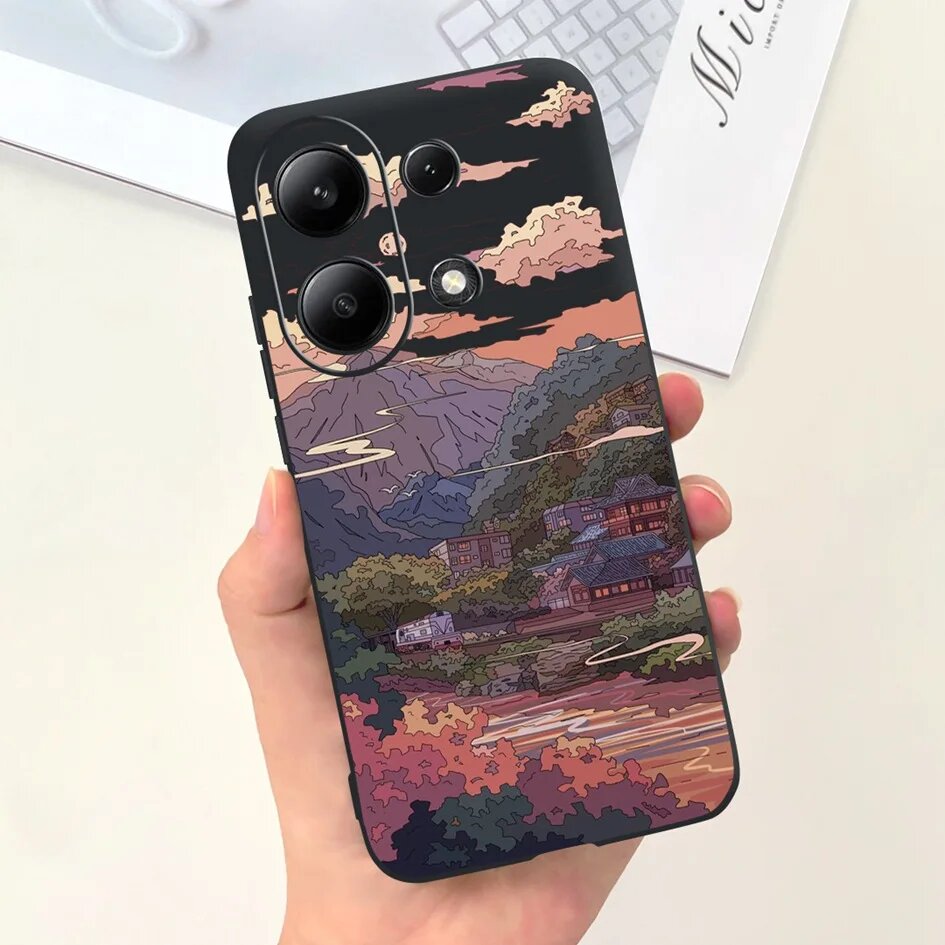 Чехол для Xiaomi Redmi Note 13 4G 2024, популярный чехол с мраморным case-c33, Redmi Note 13 4G