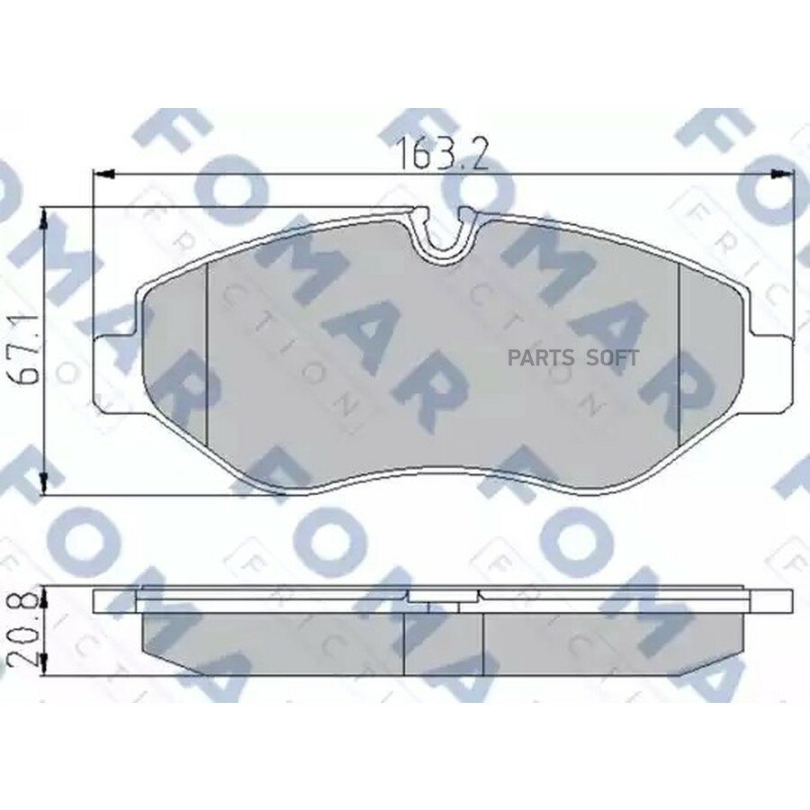 FOMAR-FRICTION FO921581 FO 921581 колодки дисковые передние!\ MB Sprinter 209CDi-324CDi, VW Crafter 30/35 2.5TDi 06>
