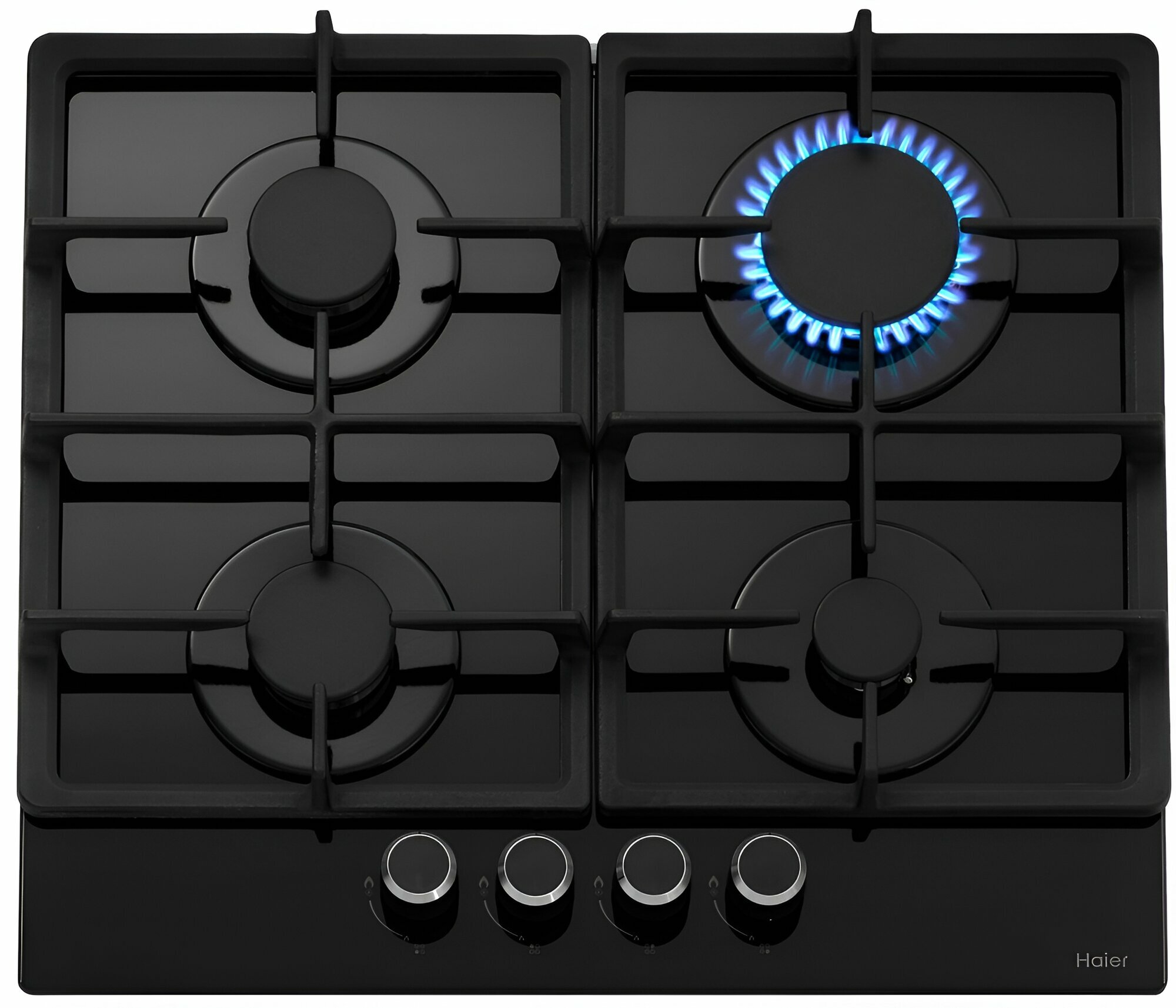 Газовая варочная панель Haier HHXG64CN, 4 конфорки, газ-контроль, электроподжиг