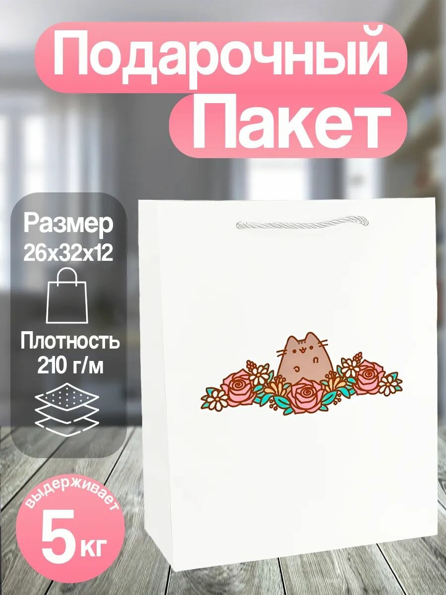 Пакет подарочный пушин кот