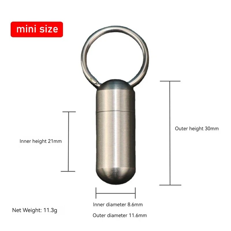 Стальная мини-банка для таблеток, mini size
