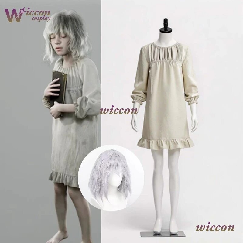 Костюм Эмили Resident Evil 9, бежевый, wig