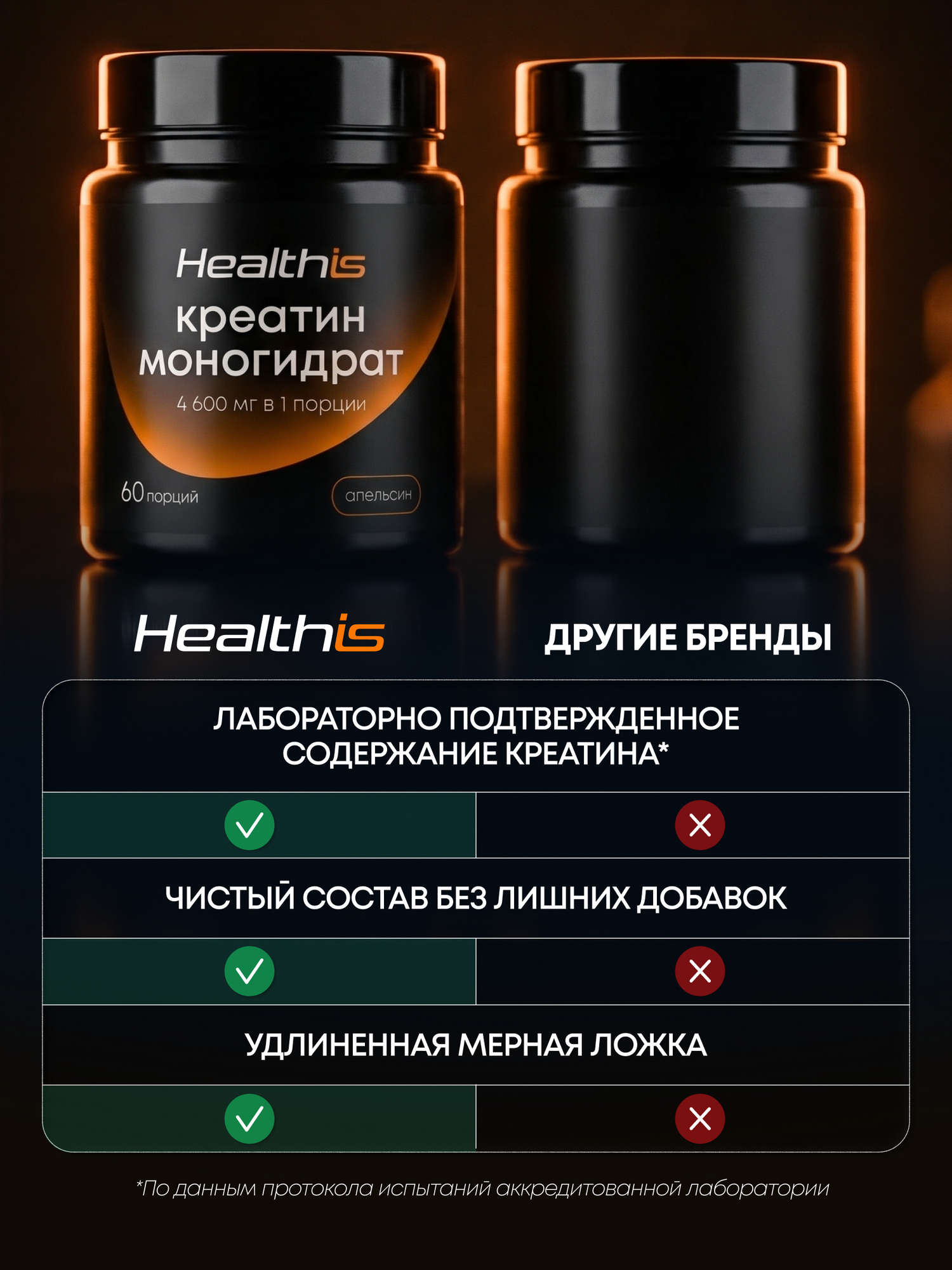 Креатин моногидрат со вкусом апельсина порошок микронизированный creatine, 300 гр — фото 1