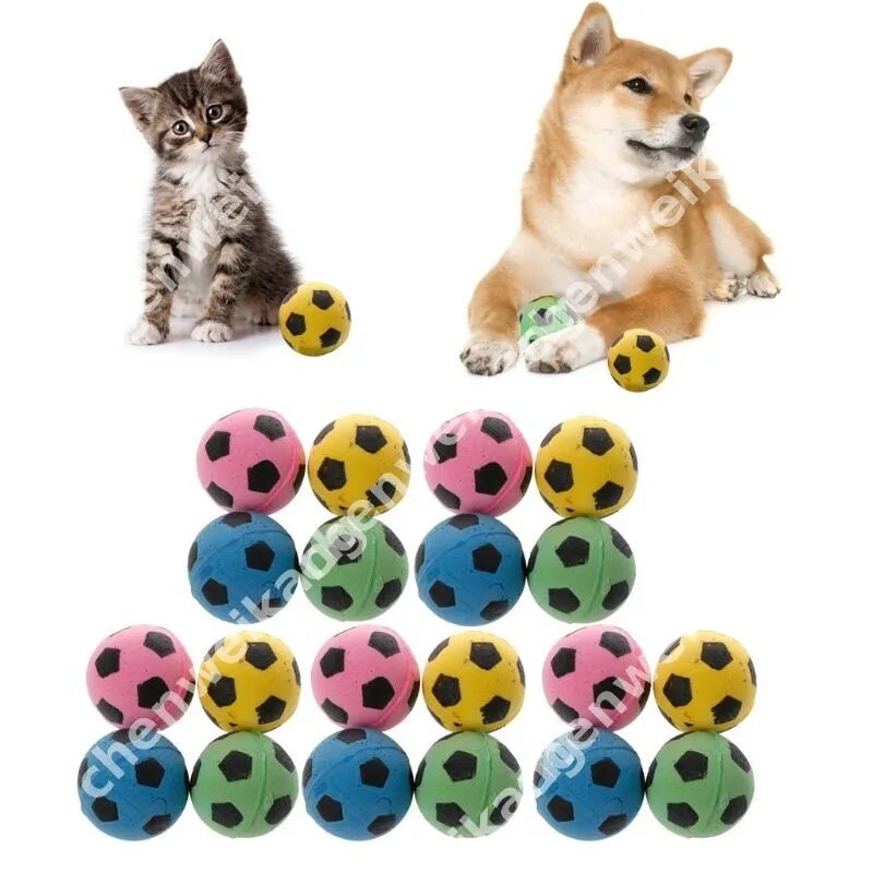 Интерактивные игрушки для кошек и котят, набор из 20 шт, мячики EVA, для апортировки и дрессировки