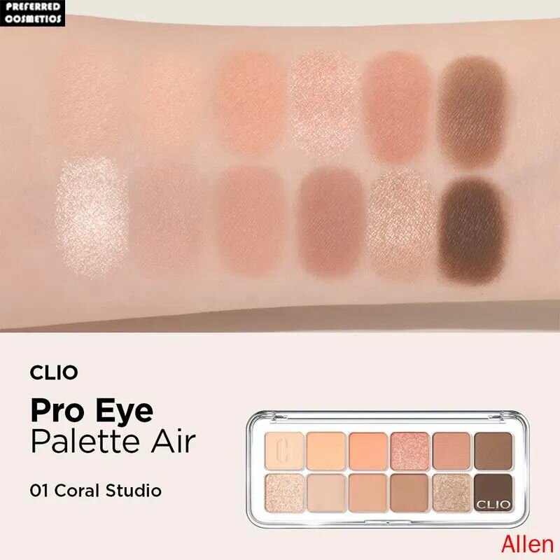 Палитра теней для век CLIO PRO Air/двенадцать цветов