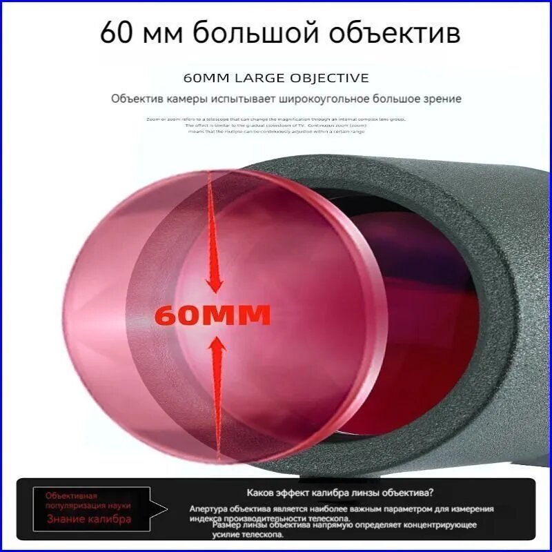 Бинокль BOSSDUN Monocular ED 25-75x60 Армейский зеленый для охоты и туризма