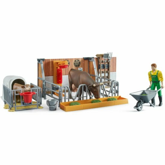Игровой набор Bruder 62-611 фермер с коровой