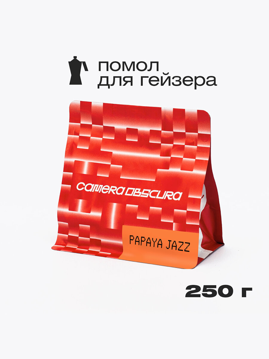 PAPAYA JAZZ (Эфиопия Данче), помол для гейзерной кофеварки, фирменный кофе CAMERA OBSCURA, 250 г