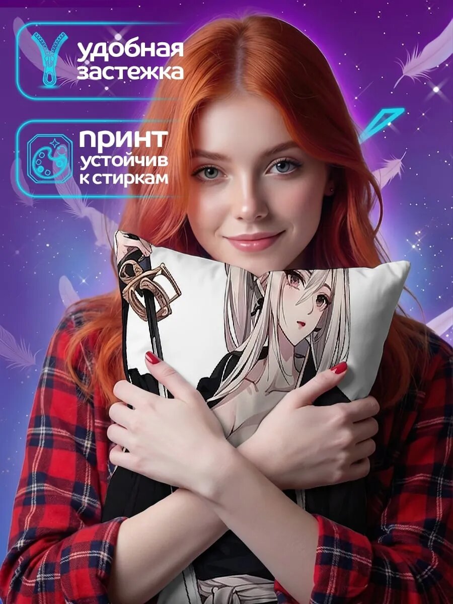 Подушка дакимакура Девушка с катаной — фото 1