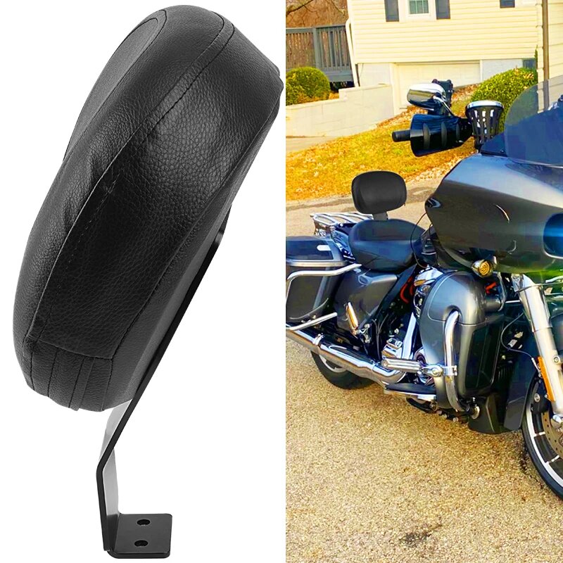 Черная кожаная спинка для водителя Suzuki Intruder C50 VL400 VL800 2004-2013, подушка для поддержки спины, запчасти для мотоциклов