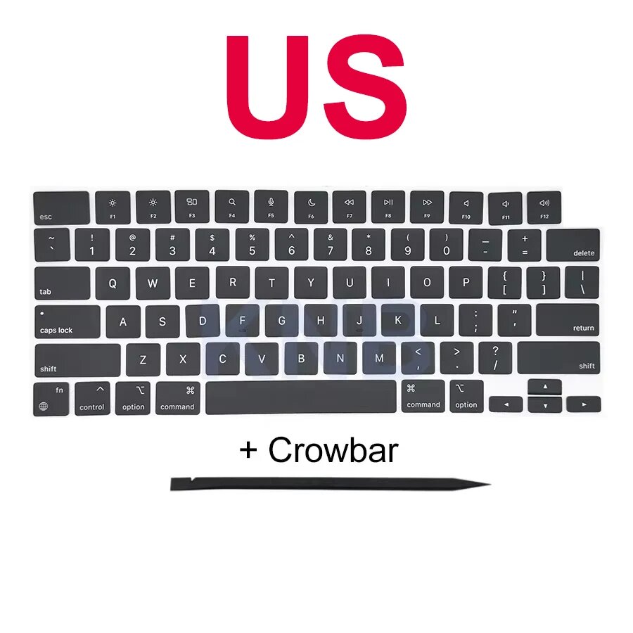 Сменные клавиши Black для MacBook Pro Air M1 M2 M3 2021-2024