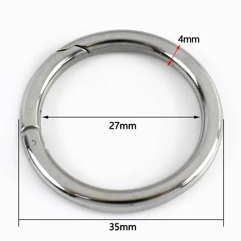 5 шт. пряжек-карабинов Meetee из нержавеющей стали для ремней сумок 4x35mm