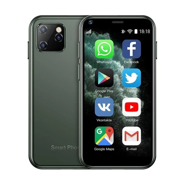 Мини-смартфон XS11 3G На Android С 2,5-дюймовым Дисплеем, Темно-зеленый, Зеленый, Зеленый, green