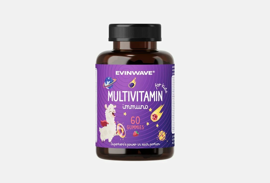 EVINWAVE крепкий иммунитет в пастилках комплекс витаминов и минералов для детей 60 шт