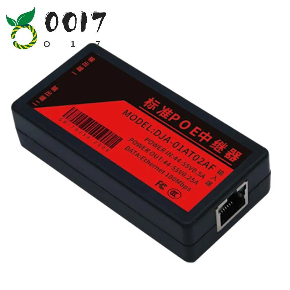(E R O X) 2-портовый удлинитель Мбит/с со стандартом IEEE 802.3Af IP-камеры NVR AP IP VOICE Расширение 100 метров совместим с диапазона POE