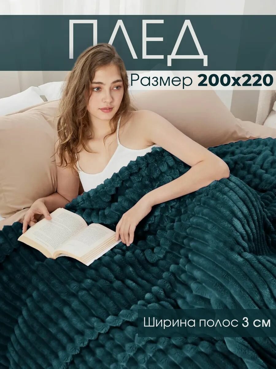 Плед 200*220 GREYLOFT плюшевый велсофт