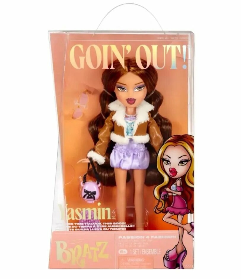 MGA Bratz Goin Out Fashion Doll Yasmin / Коллекция модных кукол с очками, расческами и аксессуарами для одежды подходит для подарков на день рождения детям от 6 лет и старше