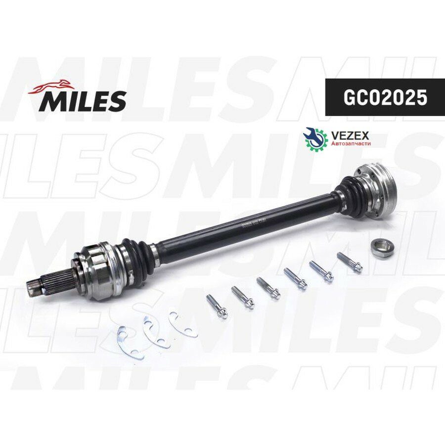 MILES GC02025 Привод в сборе правый BMW E90/E81/E87 2.5-3.0 05- (GKN 304483) GC02025