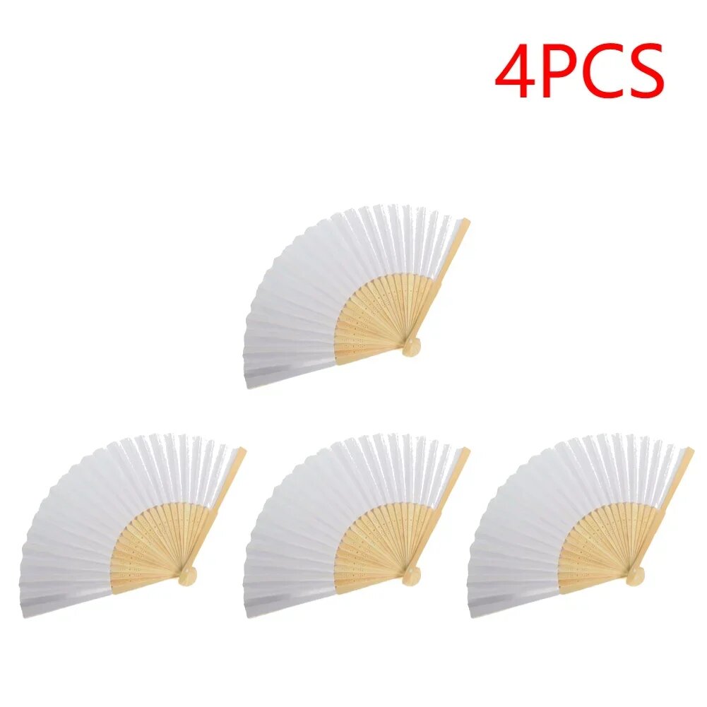 Персонализированные бамбуковые складные веера 4pcs