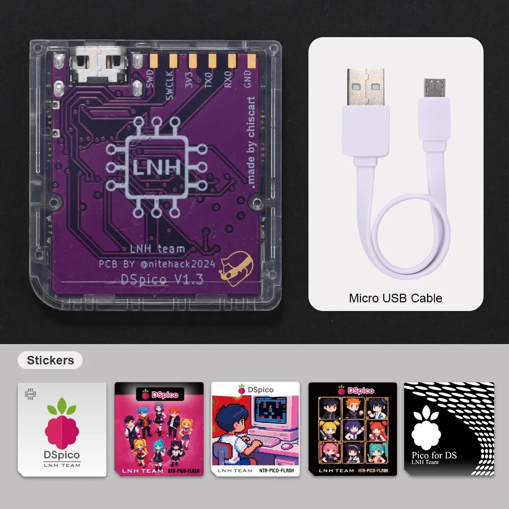 DSpico корпус PurPCB Clear для NDS/NDSL/DSi/3DS
