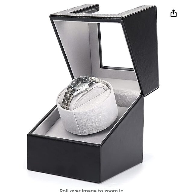 Automatic Watch Winder Watch Storage Case Watch Winder Box с мотором, Материал: ПУ кожа + стекло + пух + металл, Цвет: черный, коричневый (выбор), Розетка: США, ЕС, Великобритания, Австралия (выбор), Источник питания: подключение к электросети / 2