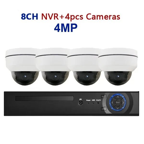 Система видеонаблюдения Gadinan Outdoor Vandalproof 4K 8MP POE 8-канальный NVR с оптическим зумом 5x, набор IP-камер CCTV