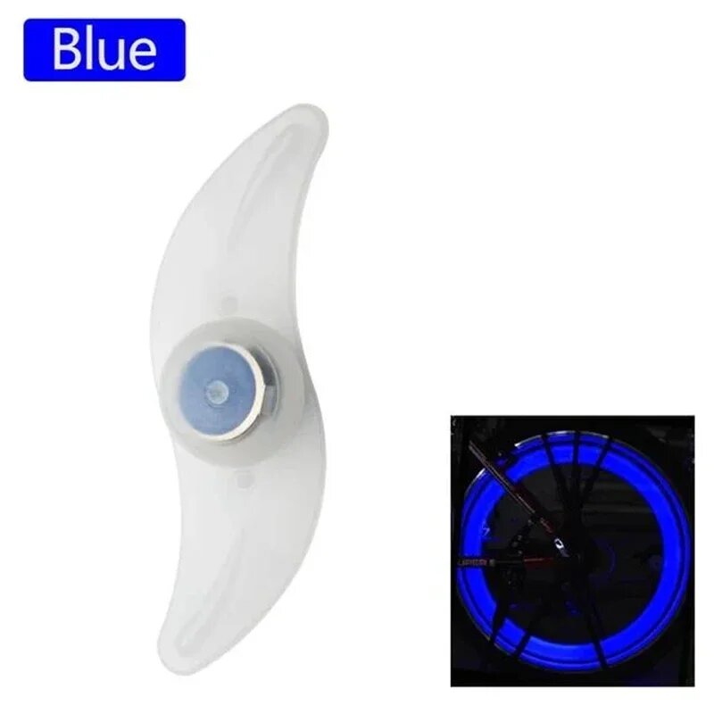 Светодиодные фонари для спиц велосипедных колес Синий, Blue