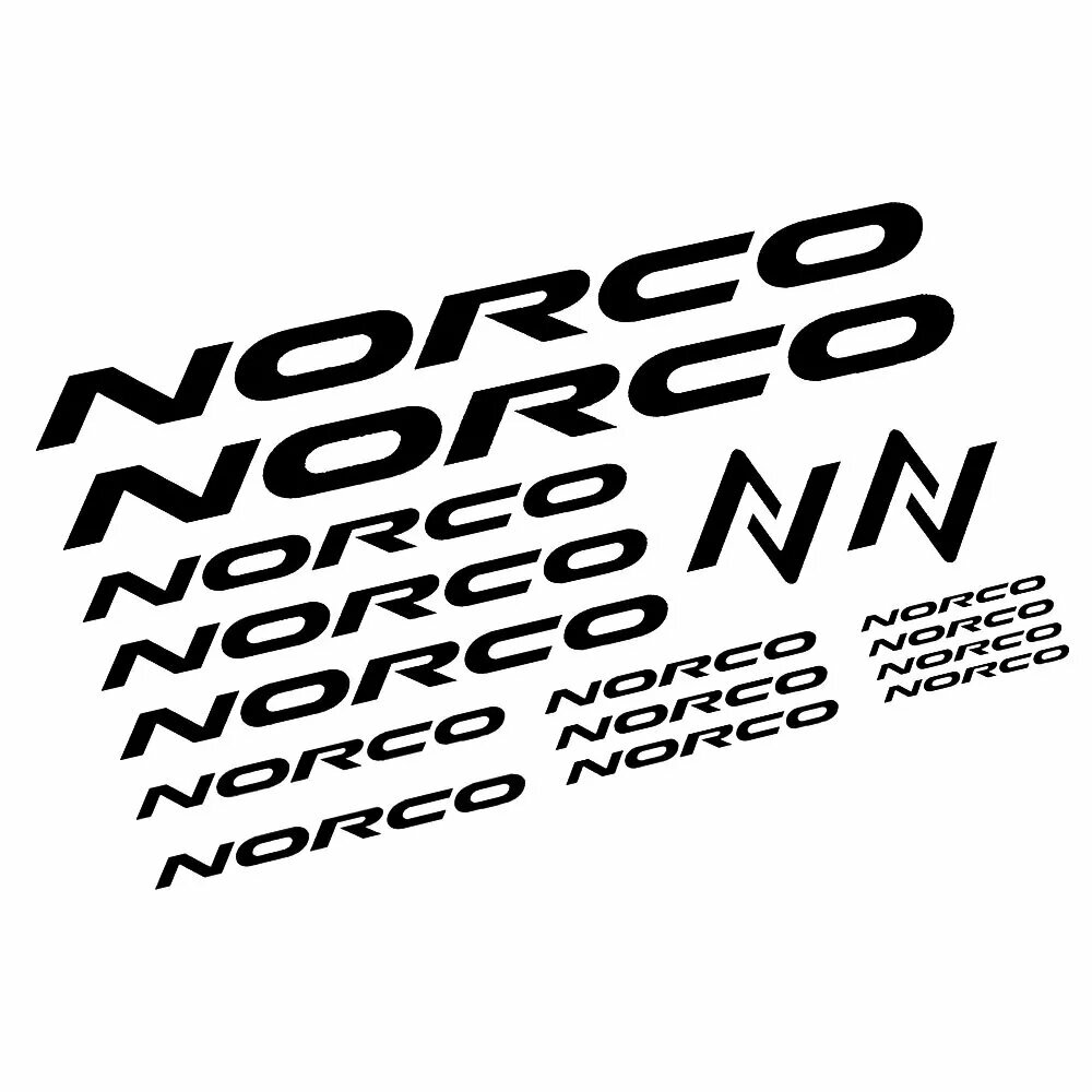 Для этикеток на раму велосипеда Norco, наклейки на велосипед, набор наклеек для езды черный, Черный