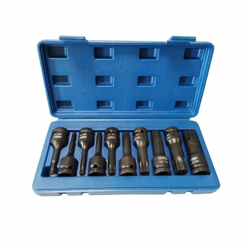 Набор головок-бит TORX ударных длинных 8пр,1/2" (T30- T80) CrMo