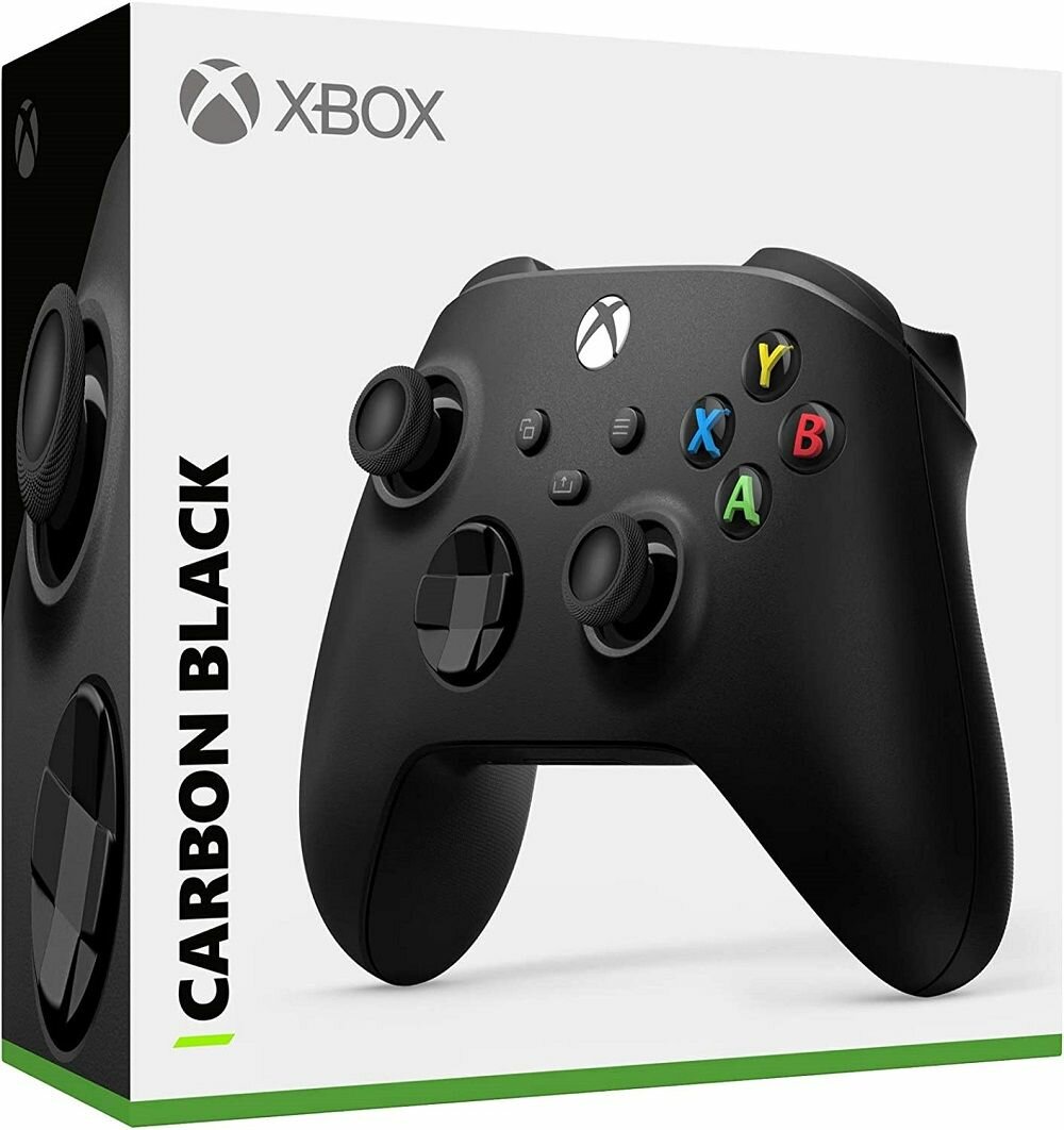 Microsoft Геймпад Xbox Series X/S Wireless Controller Carbon Black, Bluetooth, Проводной, черный