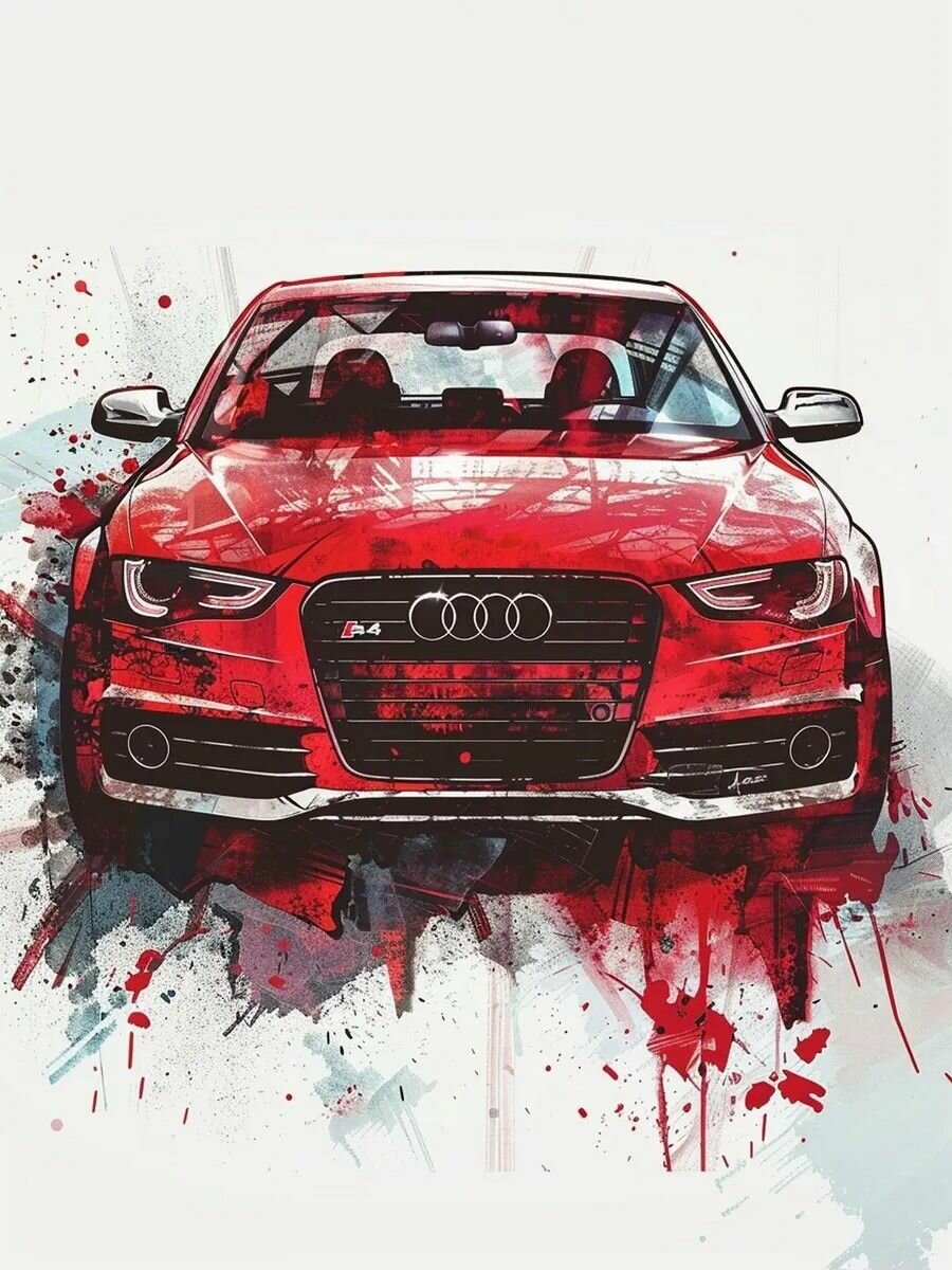 Постер 60х90 см. Авто - Audi S4